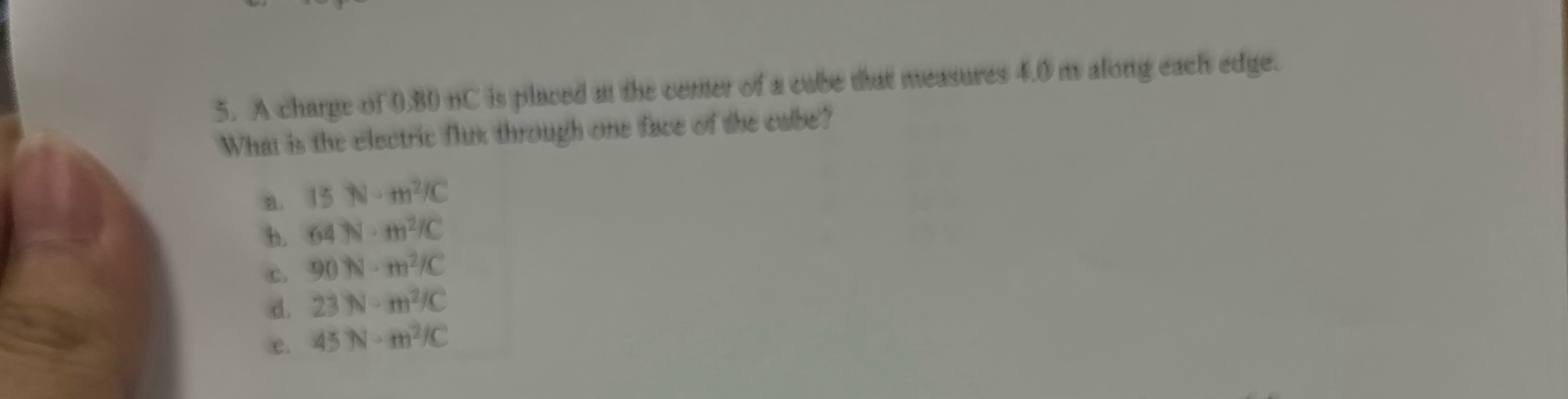 Solved A charge of 0.80nC ﻿is placed in the cemer of 2 ﻿cube | Chegg.com