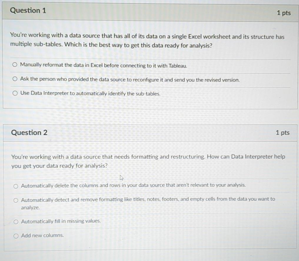 Solved Question 11 ﻿ptsYou're working with a data source | Chegg.com