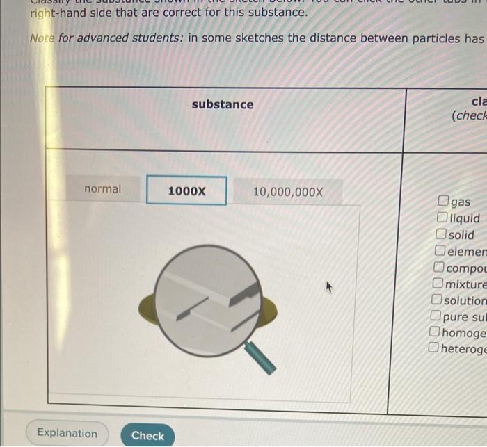 Solved Classify the substance shown in the sketch below. You | Chegg.com
