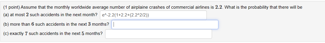 Solved (1 ﻿point) ﻿Assume that the monthly worldwide average | Chegg.com