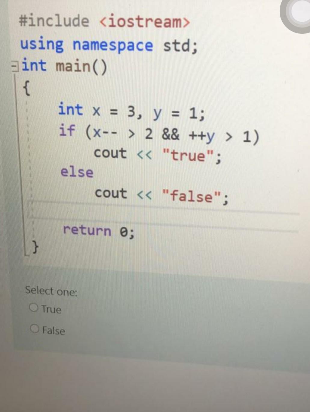 Solved #include using namespace std; aint main() { int x = | Chegg.com