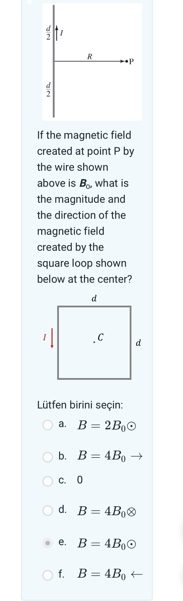 Solved If the magnetic field created at point P ﻿by the wire | Chegg.com