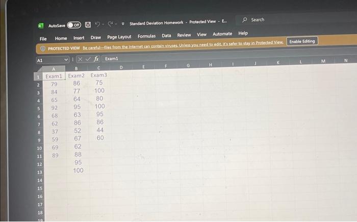 Solved Using the formula, calculate the standard deviations | Chegg.com