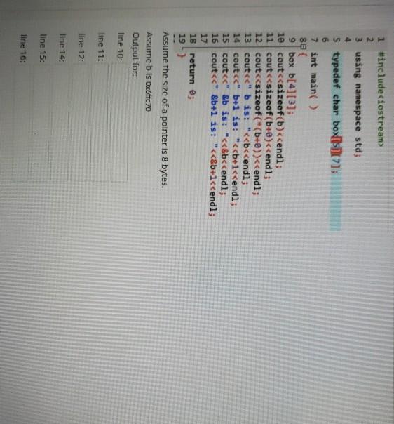 Solved 1 #include 2 3 using namespace std; 4 5 typedef char | Chegg.com