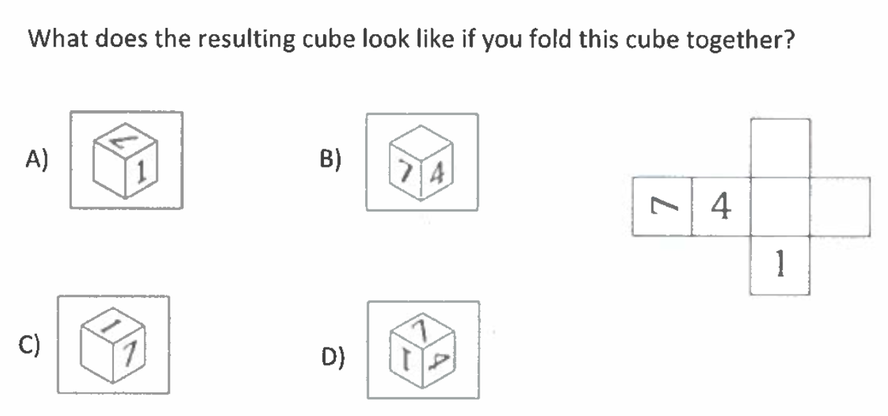 Solved What does the resulting cube look like if you fold | Chegg.com