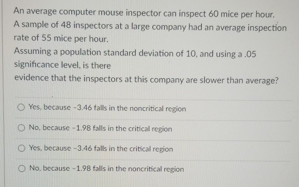 Solved An average computer mouse inspector can inspect 60 | Chegg.com