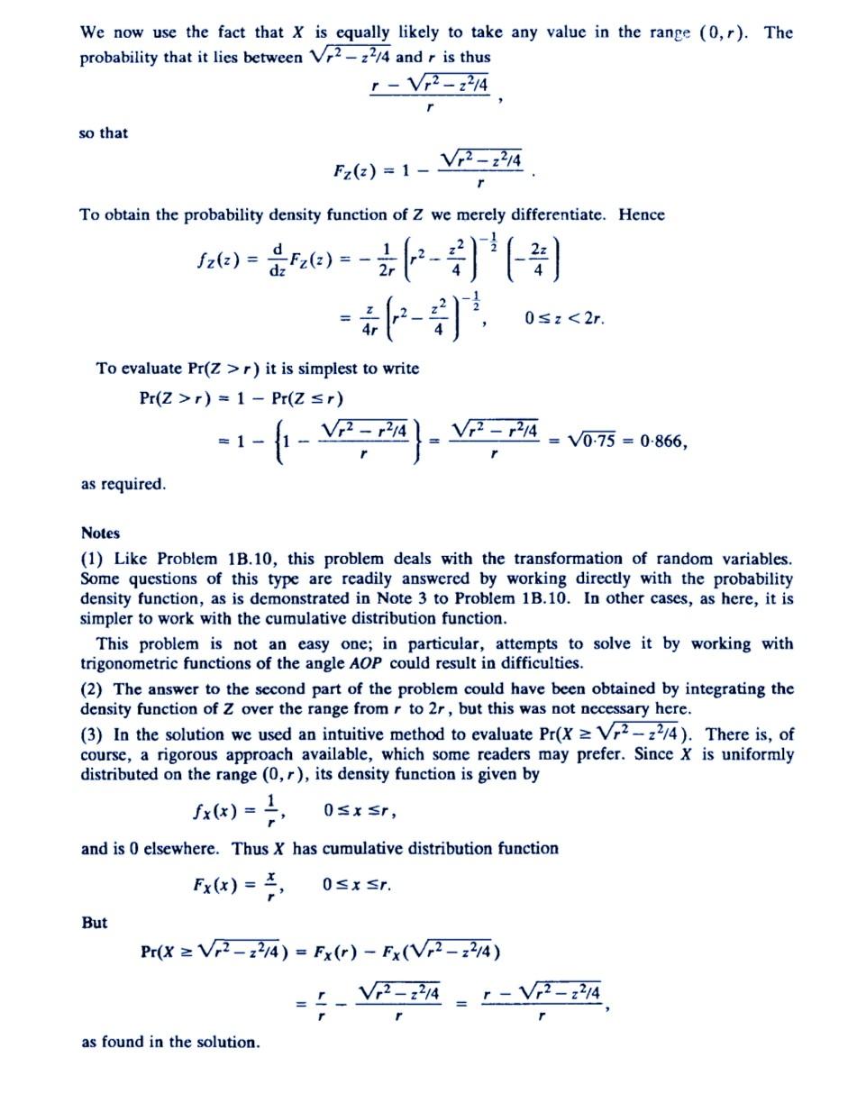 Solved Notes (1) The argument in equation (*) is a form | Chegg.com