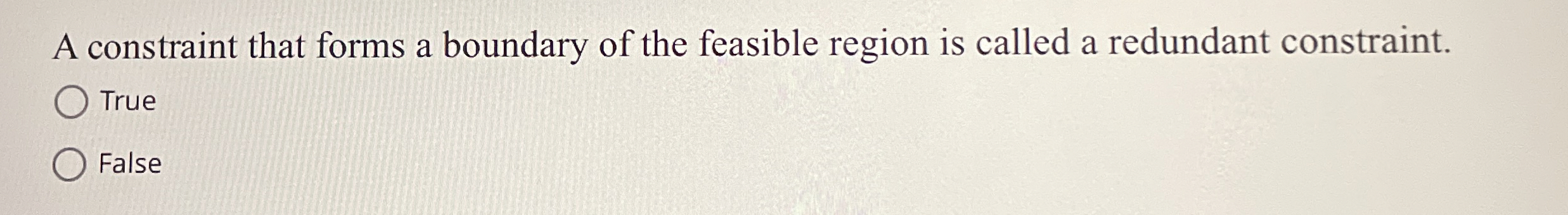 Solved A constraint that forms a boundary of the feasible | Chegg.com