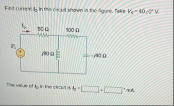Solved Find current O0 ﻿in the circuit shown in the figure. | Chegg.com