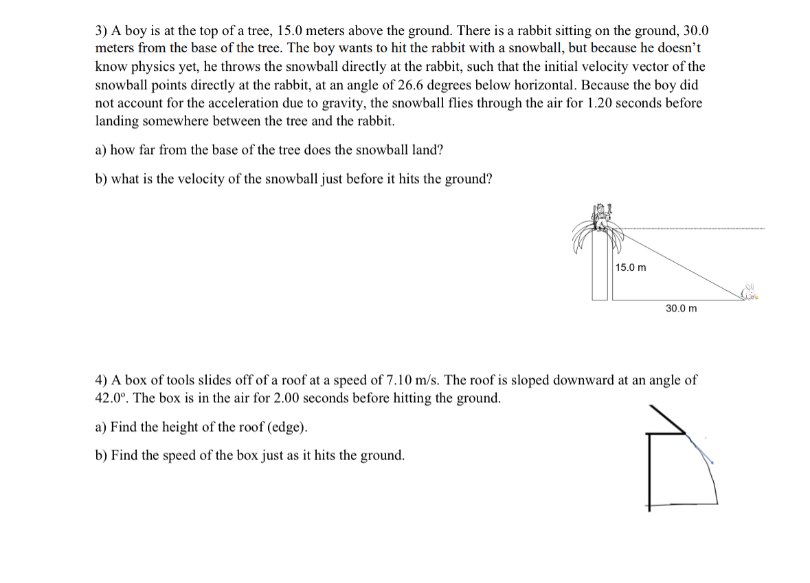 Solved A boy is at the top of a tree, 15.0 ﻿meters above the | Chegg.com
