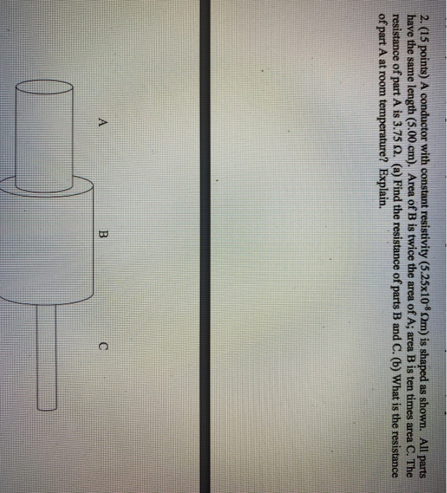 Solved 2. (15 points) A conductor with constant resistivity | Chegg.com
