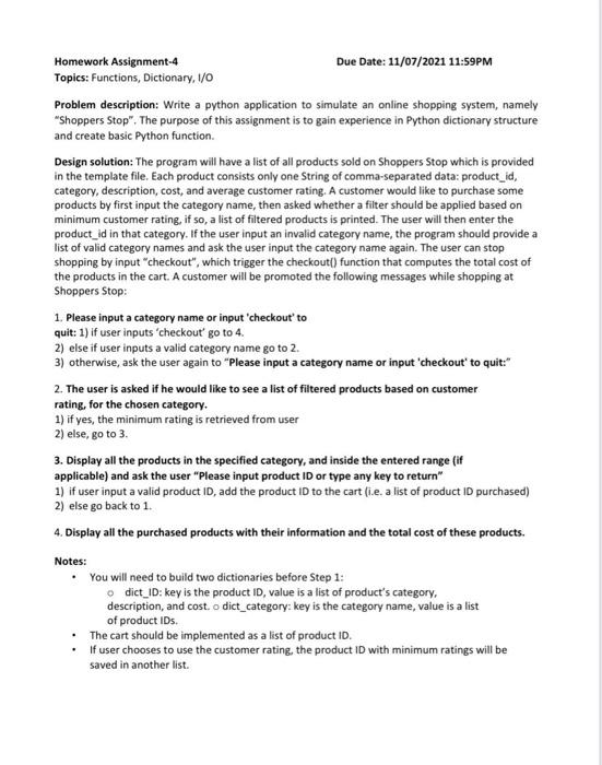 Solved Homework Assignment-4 Due Date: 11/07/2021 11:59PM | Chegg.com