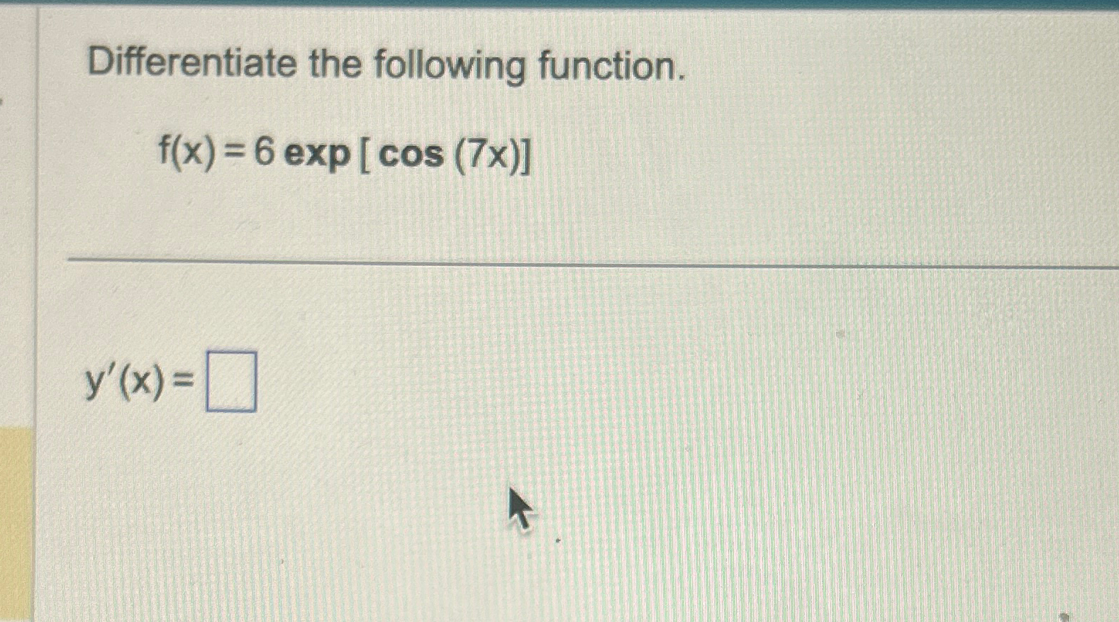 Solved Differentiate the following | Chegg.com