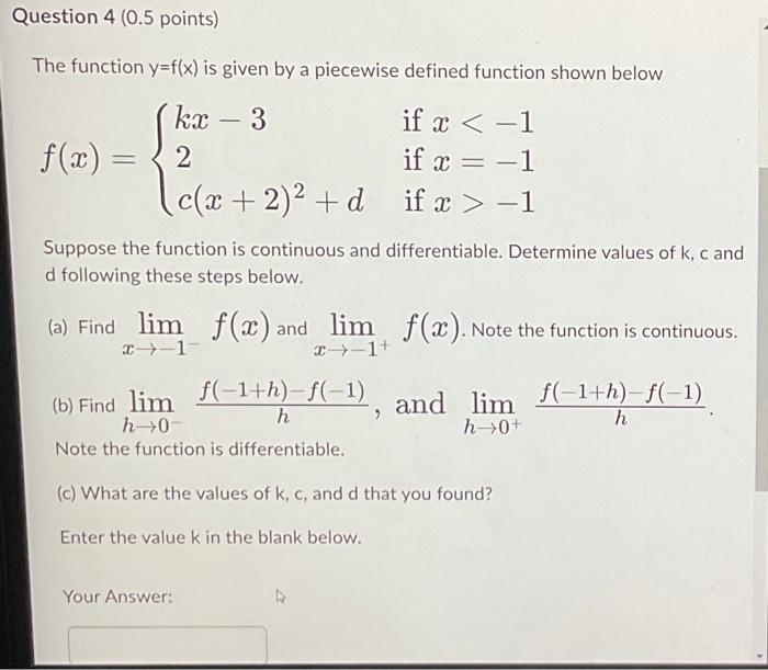 Solved The function y=f(x) is given by a piecewise defined | Chegg.com