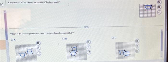 Solved Construct a 270∘ totation of trapezoid ABCO about | Chegg.com