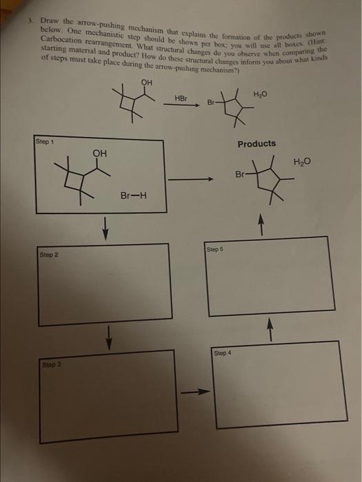 Solved ₹. Draw the arrow-pushing mochanism that explains the | Chegg.com