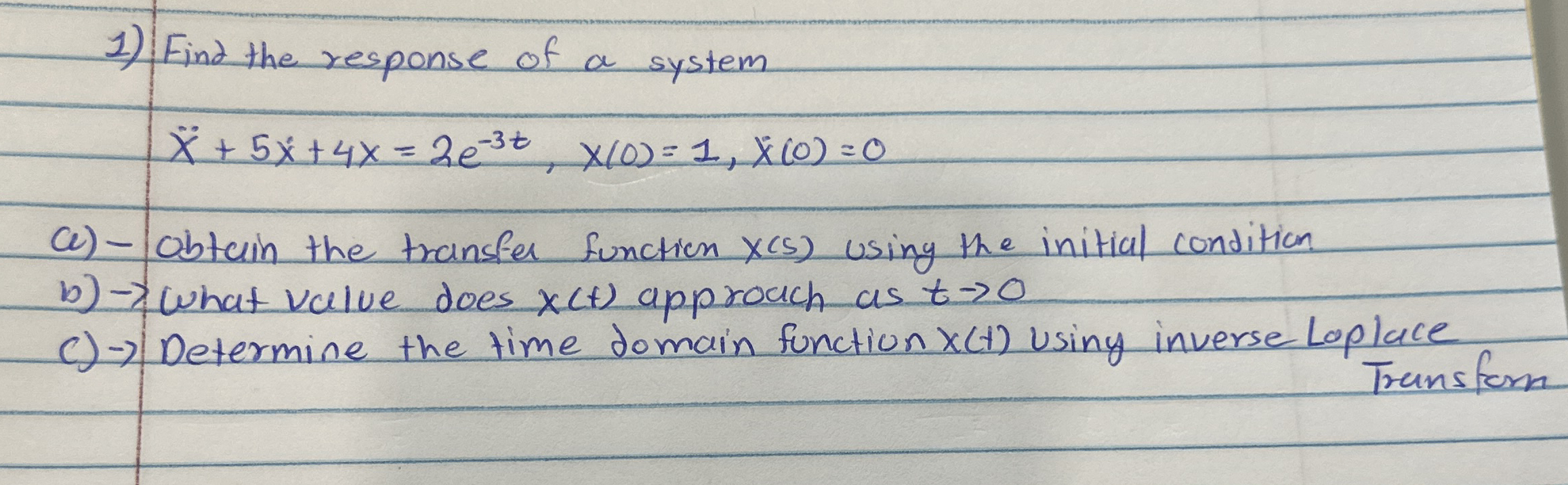 Solved Find the response of a | Chegg.com
