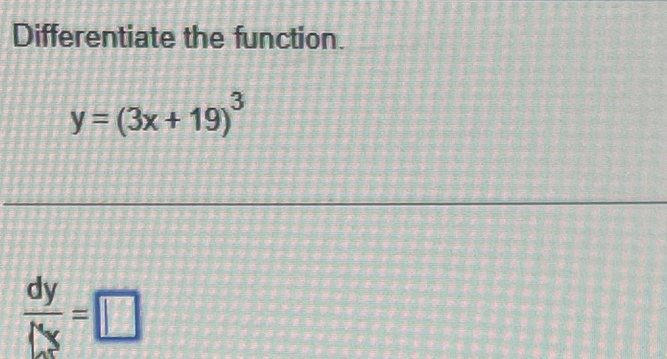 Solved How to solve Differentiate the | Chegg.com