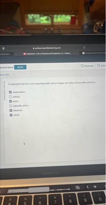 Solved Coapoundr that have aoti-superimposable minor images | Chegg.com
