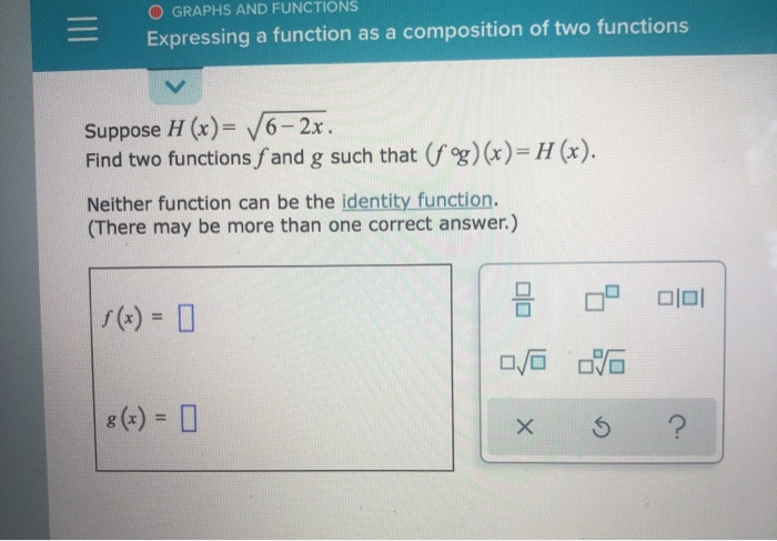 Solved III O GRAPHS AND FUNCTIONS Expressing a function as a | Chegg.com