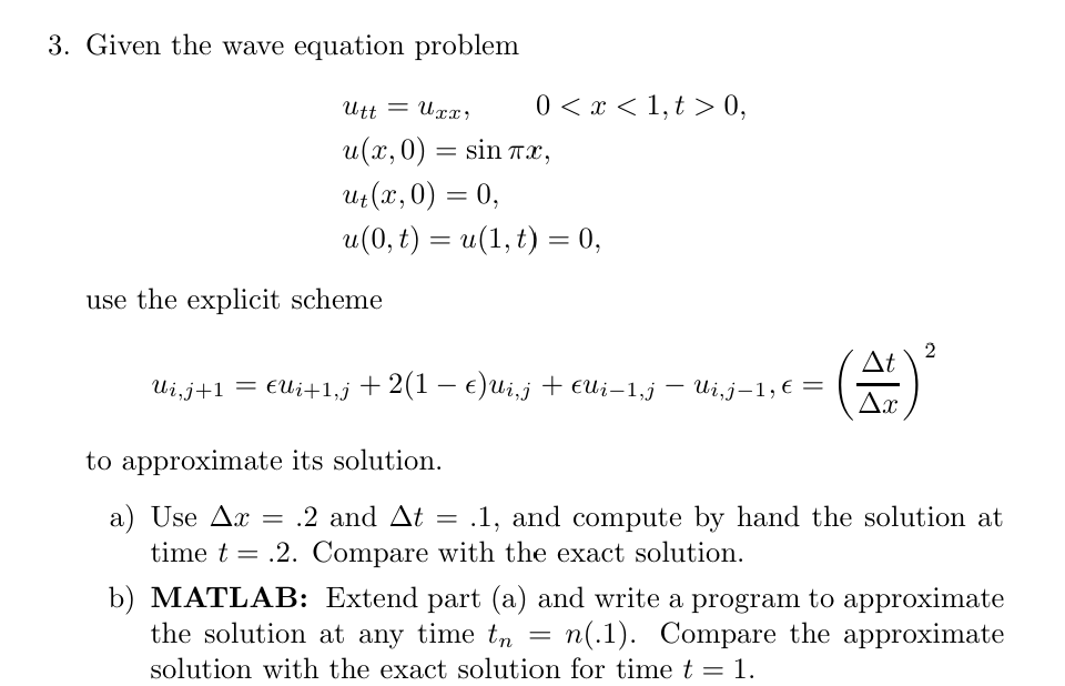 Solved Given the wave equation | Chegg.com