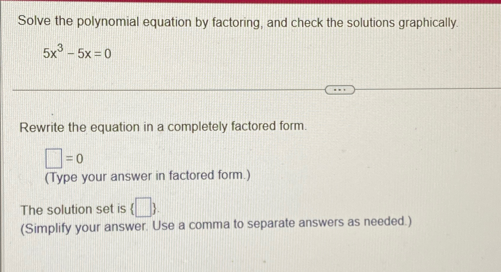 Solved Solve the polynomial equation by factoring, and check | Chegg.com
