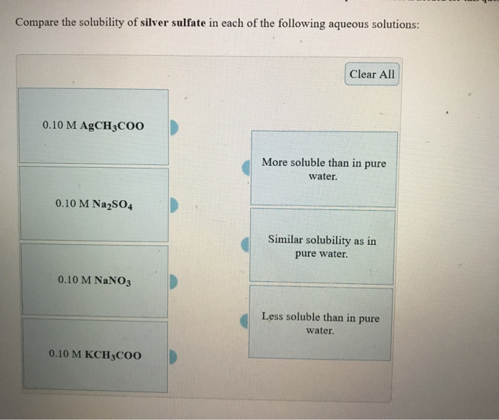 Solved Compare the solubility of silver sulfite in each of | Chegg.com