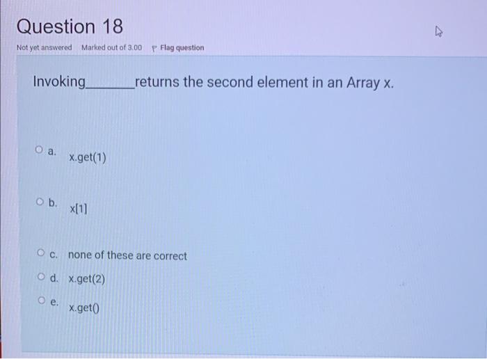 Solved Invoking. returns the second element in an Array x. | Chegg.com