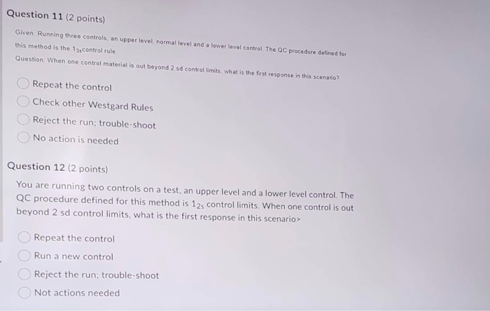 Solved Question 5 (2 points) A medical laboratory technician | Chegg.com