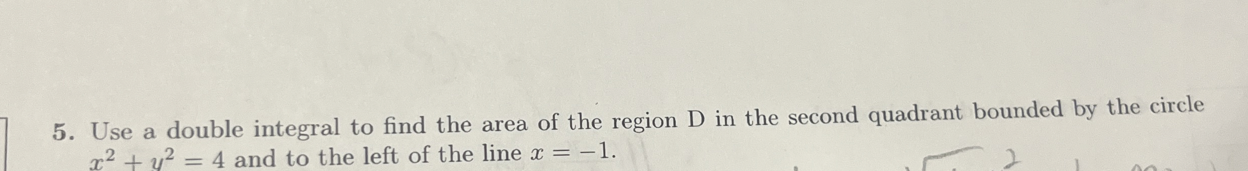 Solved Use a double integral to find the area of the region | Chegg.com