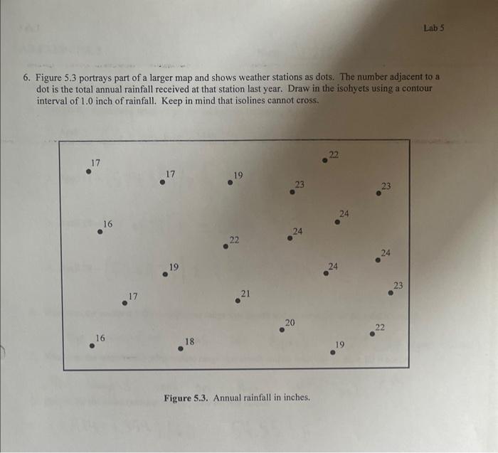Solved 6. Figure 5.3 portrays part of a larger map and shows | Chegg.com