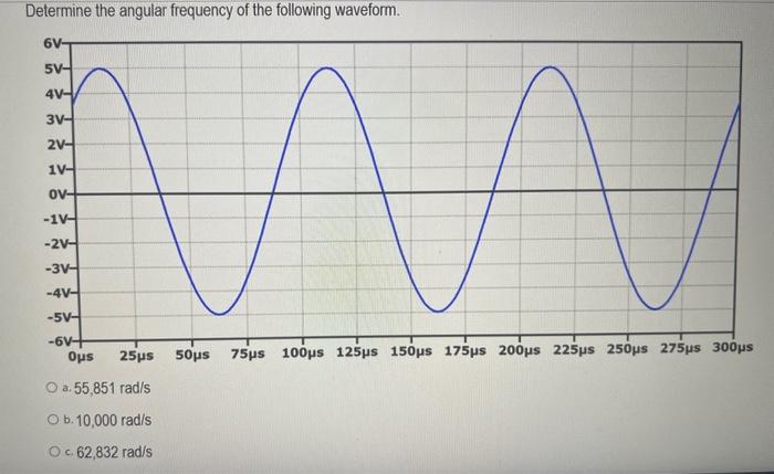 Solved Determine the angular frequency of the following | Chegg.com