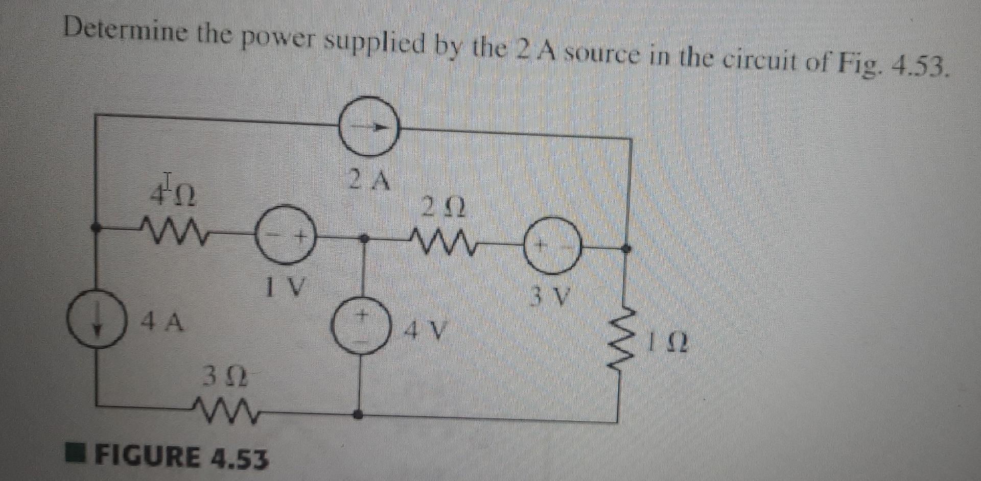 Solved Determine the power supplied by the 2 A source in the | Chegg.com