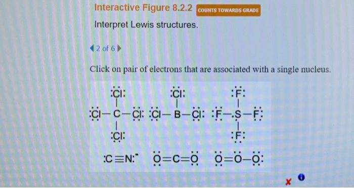 Solved Click on pair of electrons that are associated with a | Chegg.com