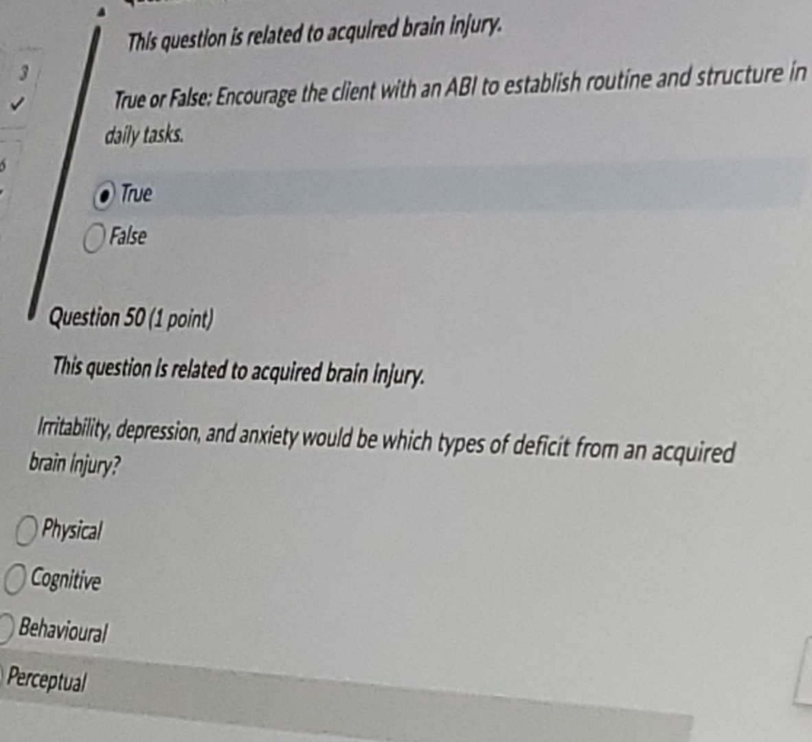 Solved This question is related to acquired brain | Chegg.com
