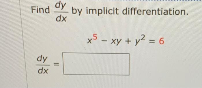 Solved Find dx2d2y implicitly in terms of x and y | Chegg.com