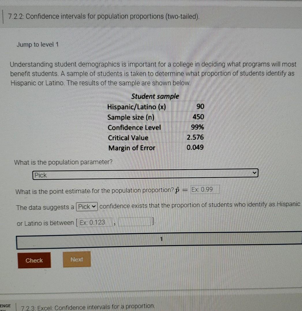 Solved 7.2.2: Confidence intervals for population | Chegg.com