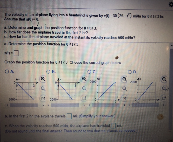 Solved The velocity of an airplane flying into a headwind is | Chegg.com