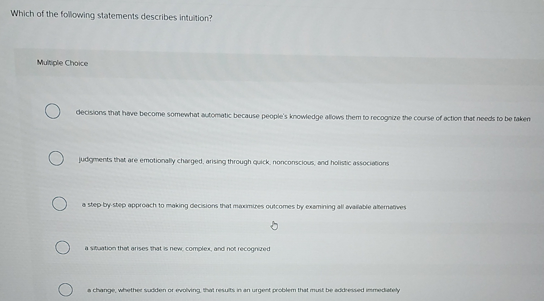 Solved Which of the following statements describes | Chegg.com