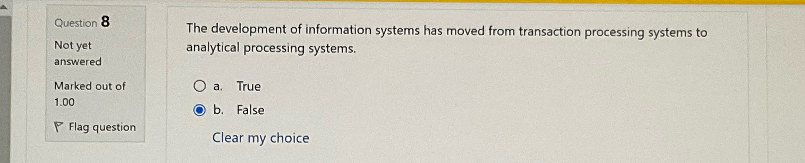 Solved Question 8Not yet answeredMarked out of 1.00Flag | Chegg.com