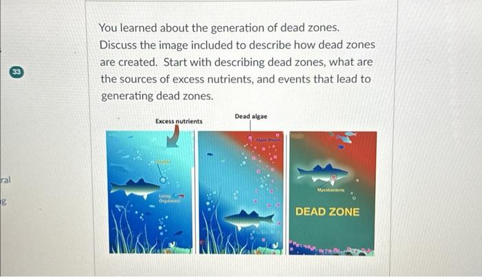 Solved You learned about the generation of dead zones. | Chegg.com