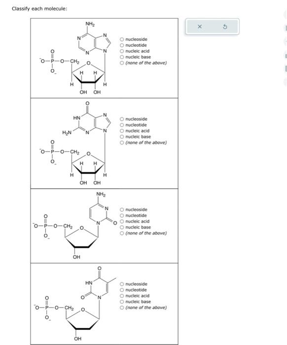 Solved Classify each molecule: | Chegg.com Solved Classify each molecule: | Chegg.com