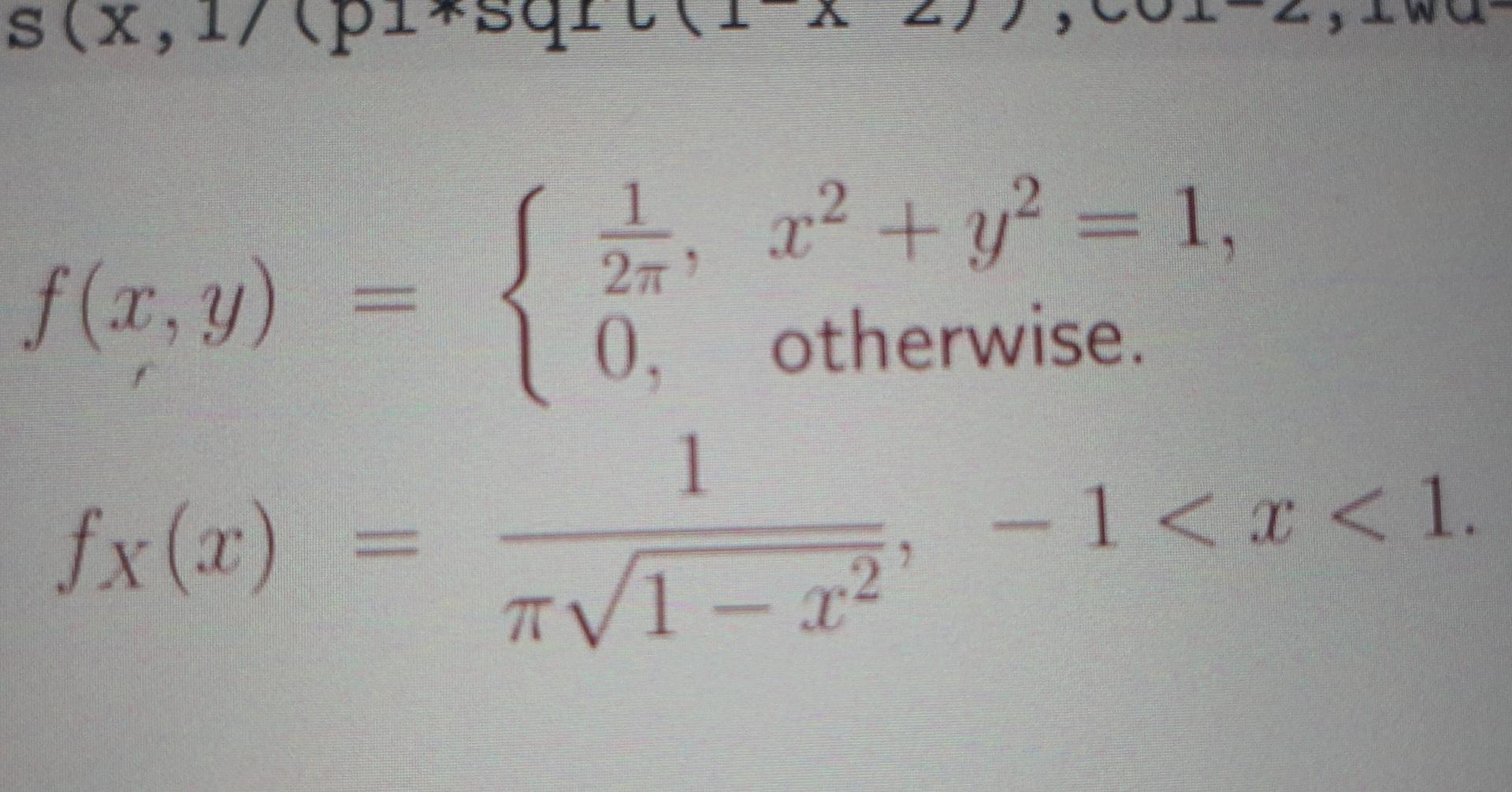 Solved why the marginal pdf is like this? can you explain it | Chegg.com