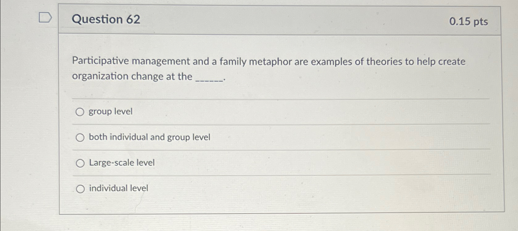Solved Question 620.15ptsParticipative management and a | Chegg.com