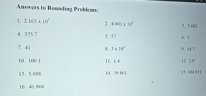 Solved Answers to Rounding | Chegg.com