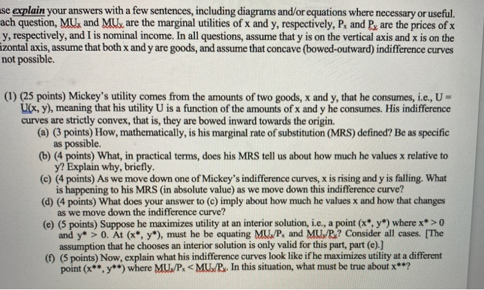 Solved se explain your answers with a few sentences, | Chegg.com