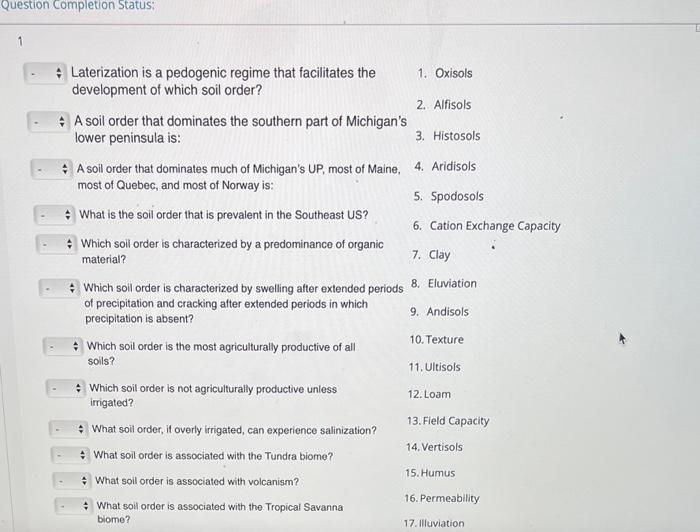 Solved Laterization is a pedogenic regime that facilitates | Chegg.com