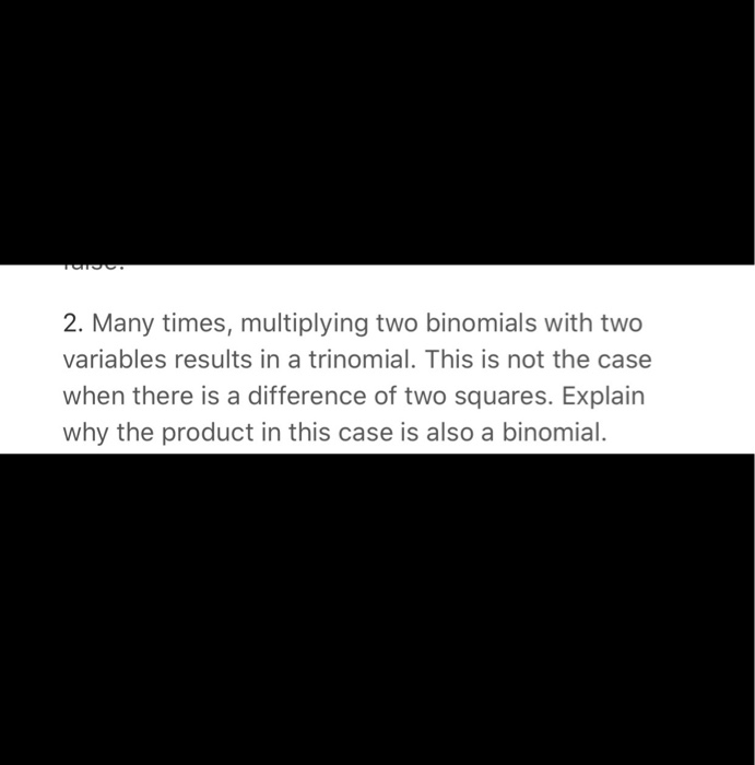 Solved TUTVU. 2. Many times, multiplying two binomials with | Chegg.com