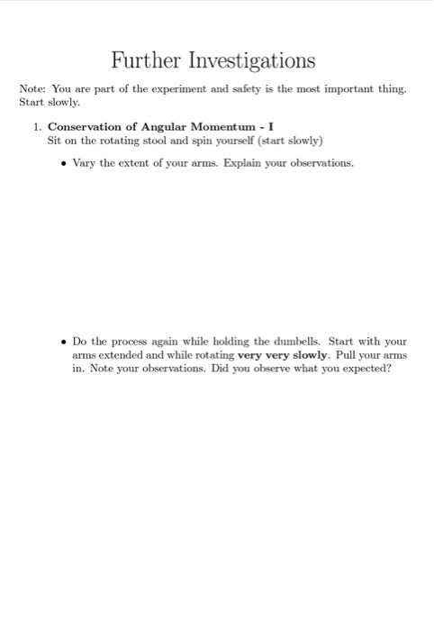Solved Further Investigations Note: You are part of the | Chegg.com