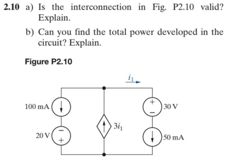 Solved by an EXPERT 2.10 ﻿a) ﻿Is the interconnection in Fig. P2.10 | Chegg.com